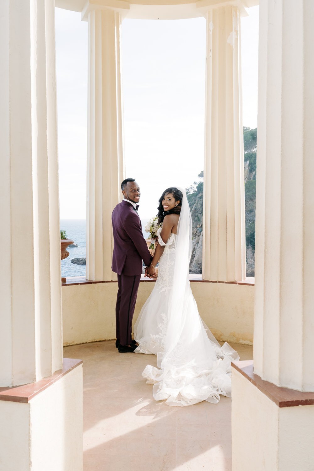 Barcelona Destination Wedding at Marimurtra Botanical Garden