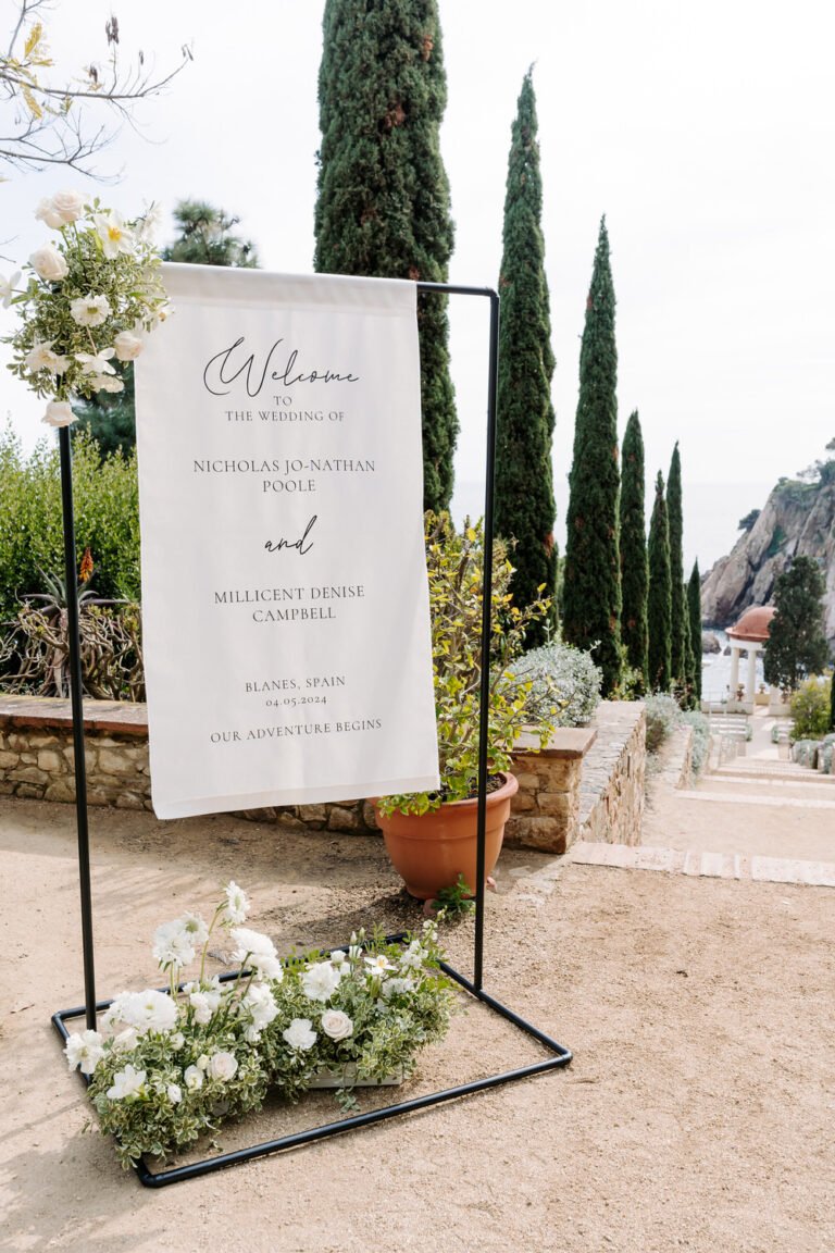 Barcelona Destination Wedding at Marimurtra Botanical Garden